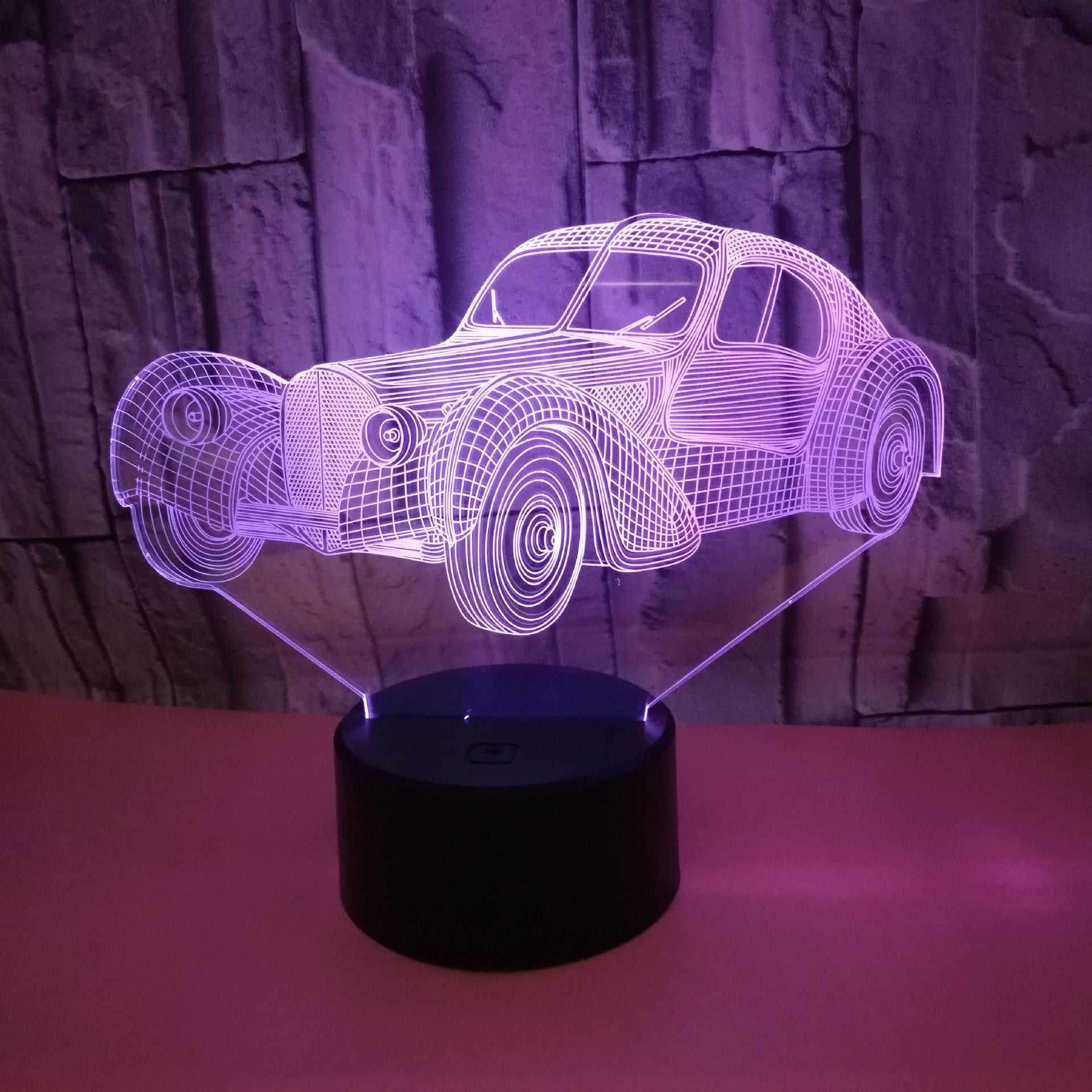 Car USB 3D Night Light Classic Car 3D Lighting